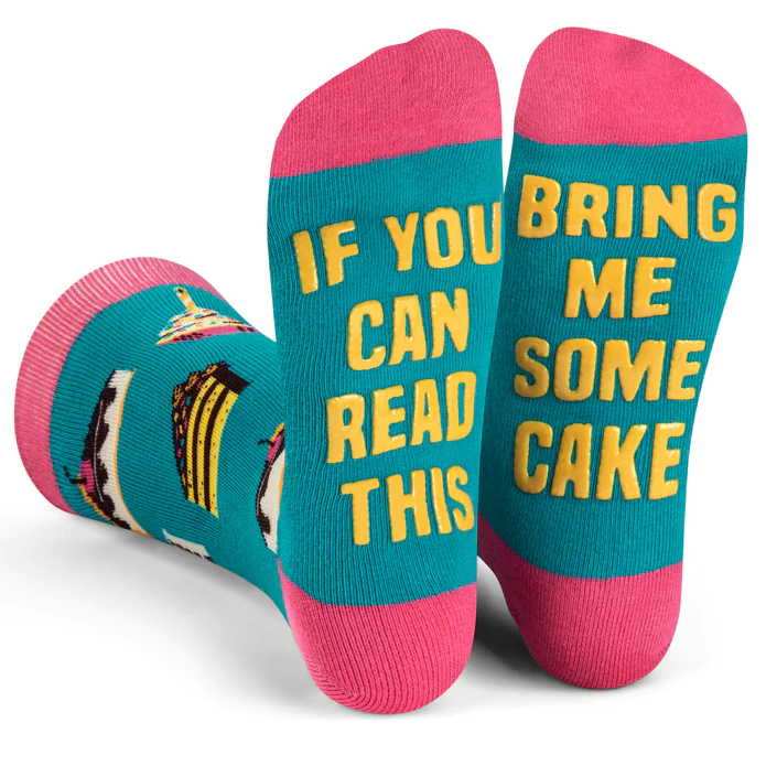 If you can read this, bring me some cake | Sokken – Cadeauplek.nl